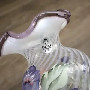 Fenton | Accents | Vintage Hand Painted Fenton Lavender Petals Glass ...